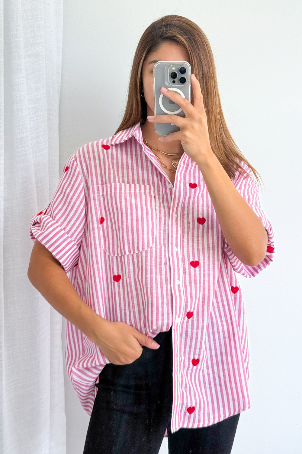 Cam Shirt - Pink Stripe – Vine Apparel