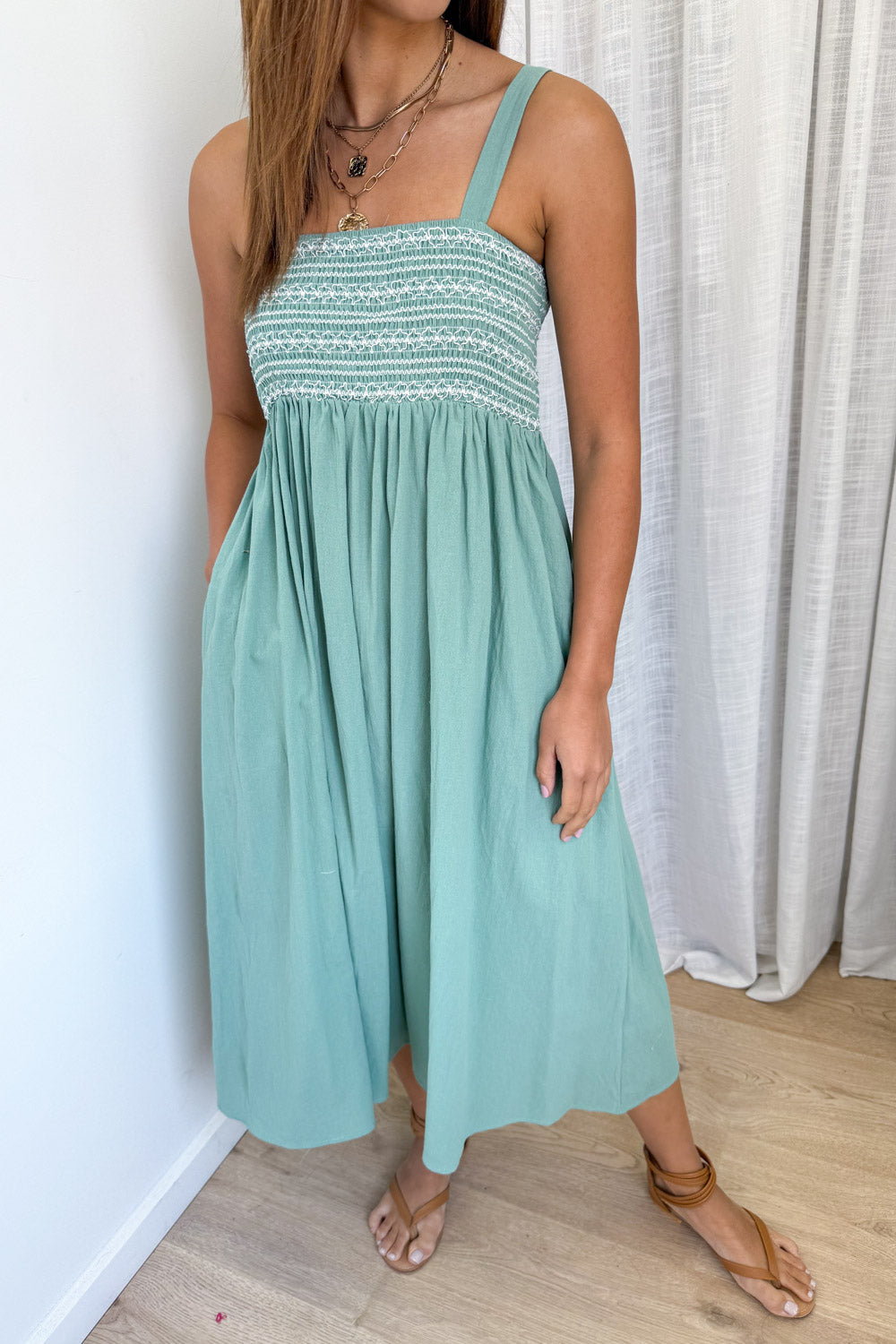 Ellie Dress - Green – Vine Apparel