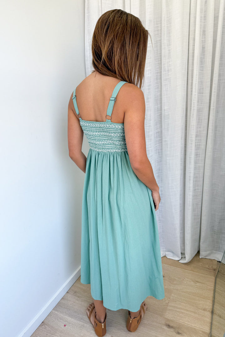 Ellie Dress - Green – Vine Apparel