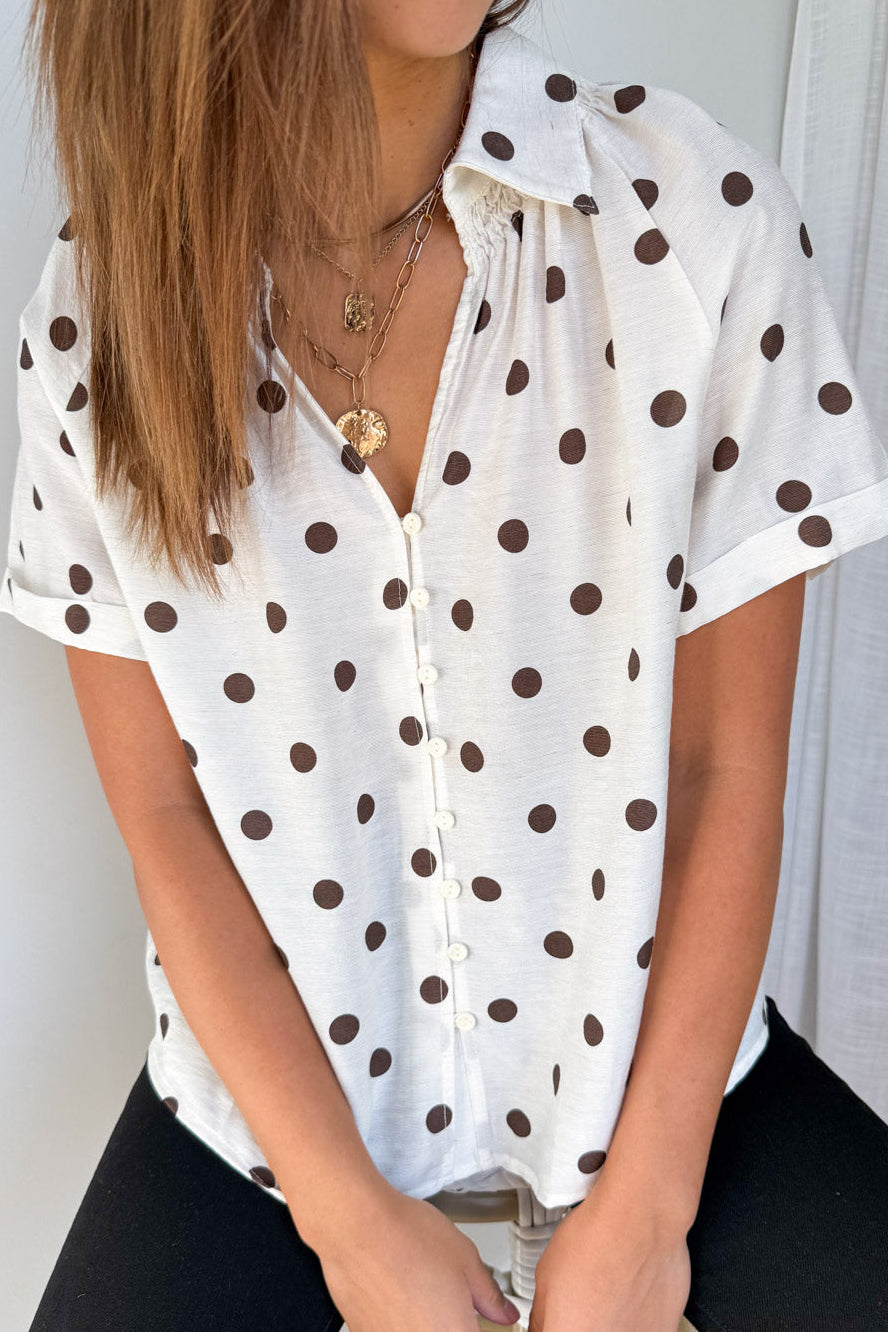 Maison Shirt - Chocolate Spot – Vine Apparel