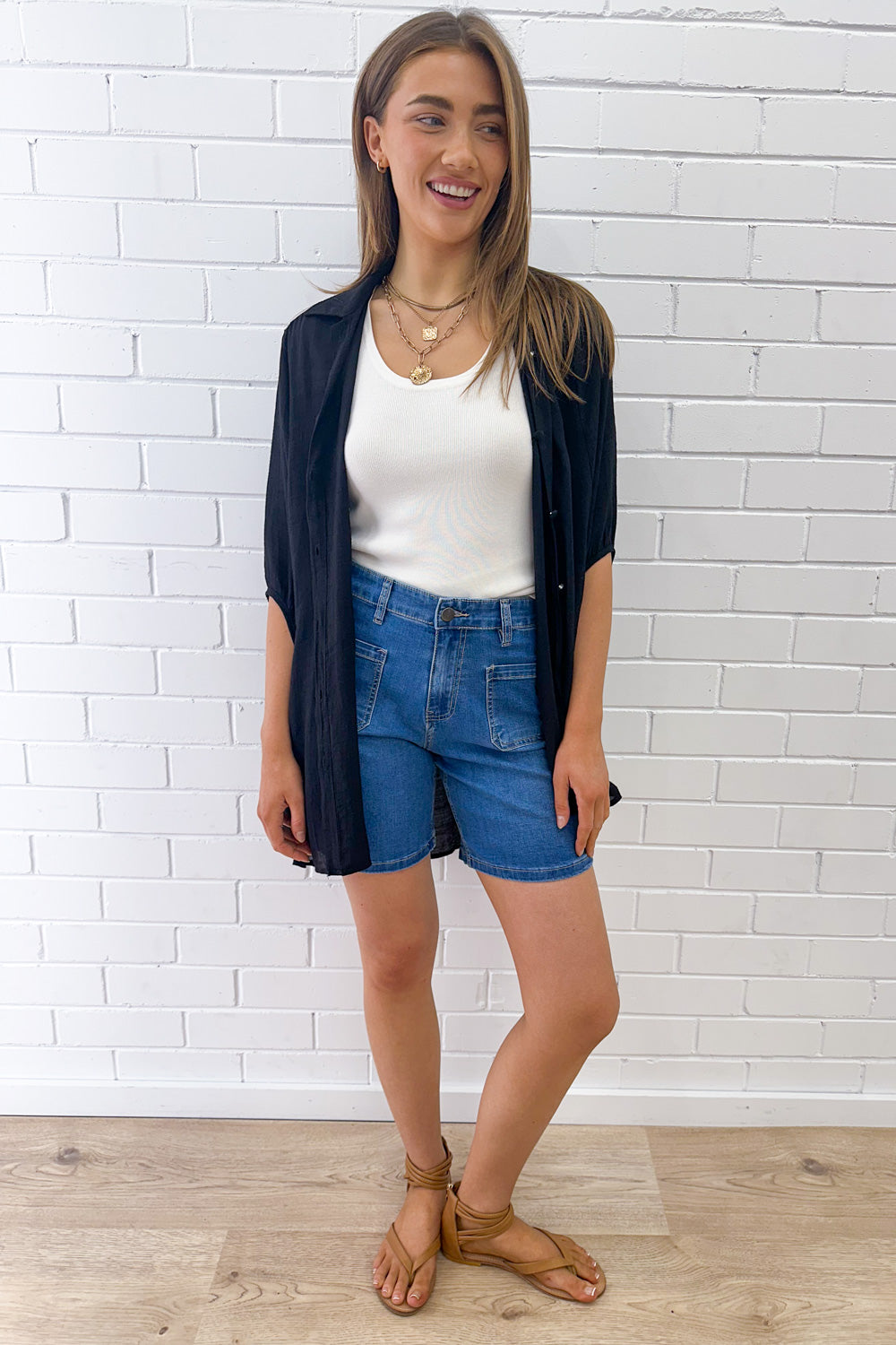 Whitley Shorts - Denim – Vine Apparel