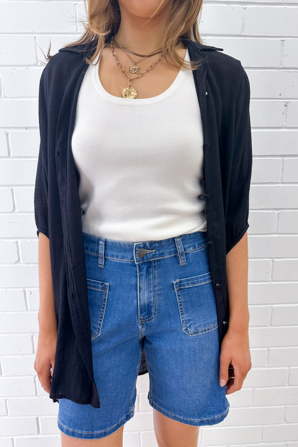 Whitley Shorts - Denim – Vine Apparel
