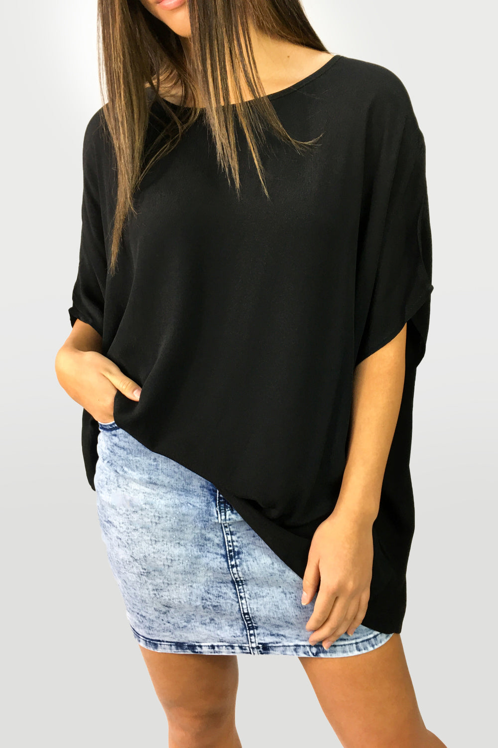 Zara Basic Drape Top – Vine Apparel